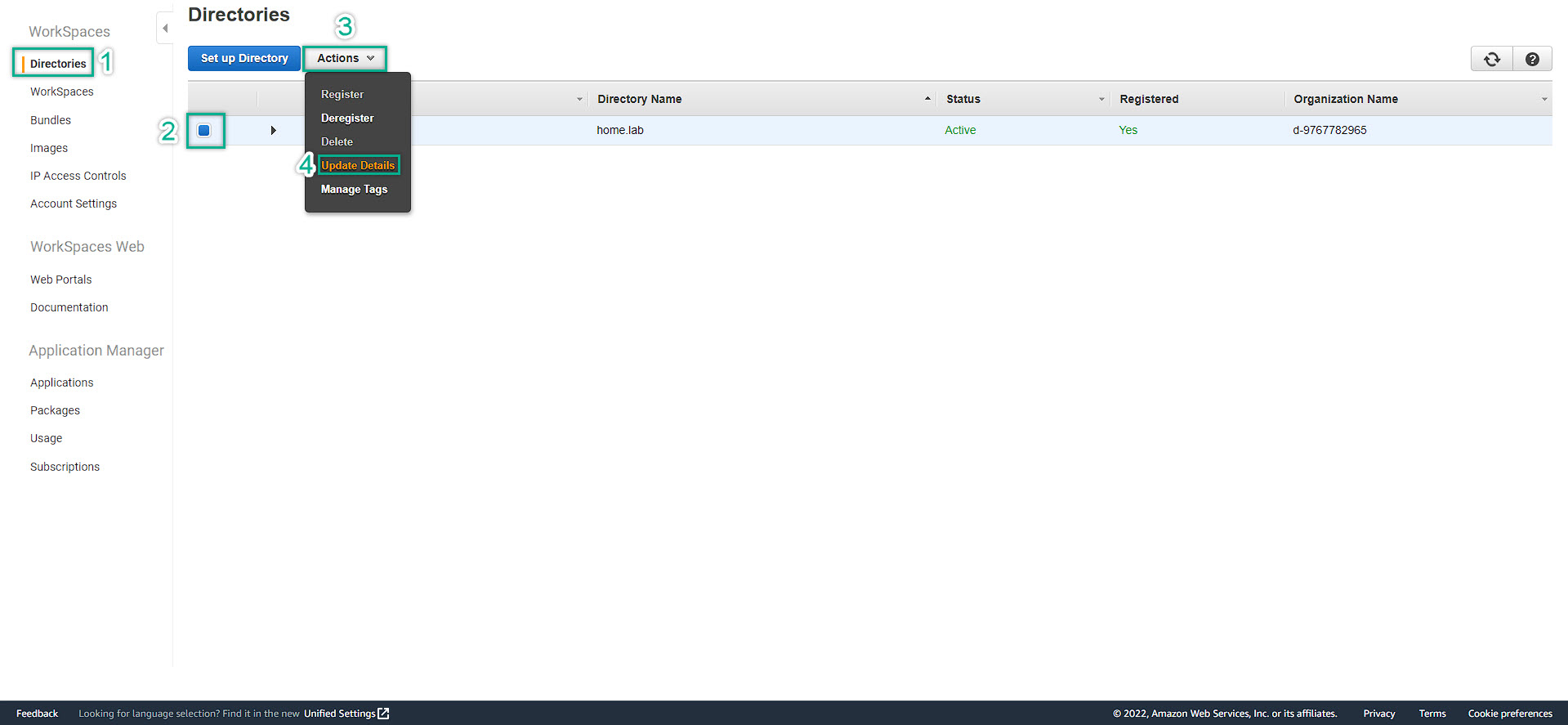 Access WorkSpaces - Browser :: AWS System Manager