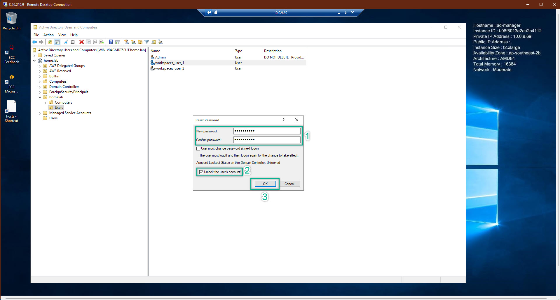 Deploy Amazon WorkSpaces :: AWS System Manager