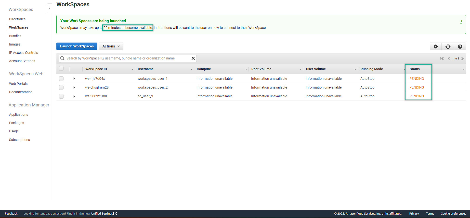 Deploy Amazon WorkSpaces :: AWS System Manager